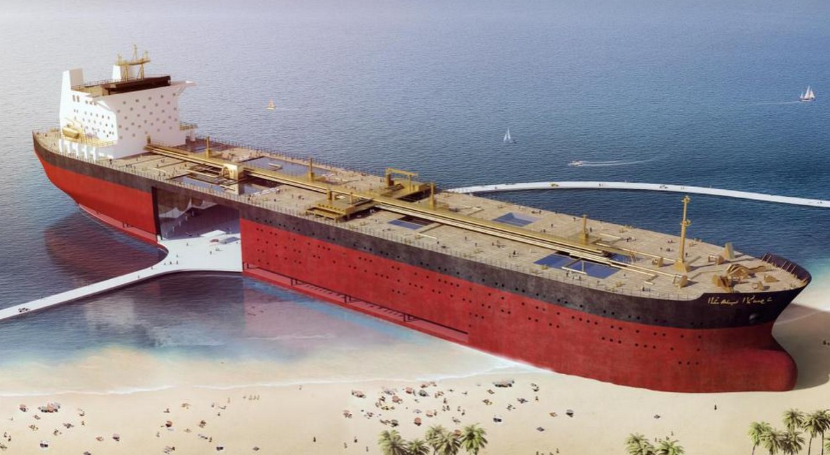 Il progetto per convertire un’enorme petroliera incagliata in una città ...