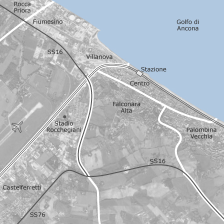 Mappa di Falconara Marittima, Ancona: comuni con annunci di case in ...