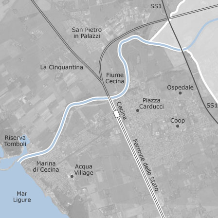 Mappa di Cecina, Livorno: comuni con annunci di case in vendita ...