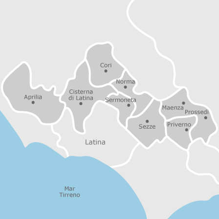 Mappa di Aprilia-Monti Lepini, Latina: comuni con annunci di case in ...