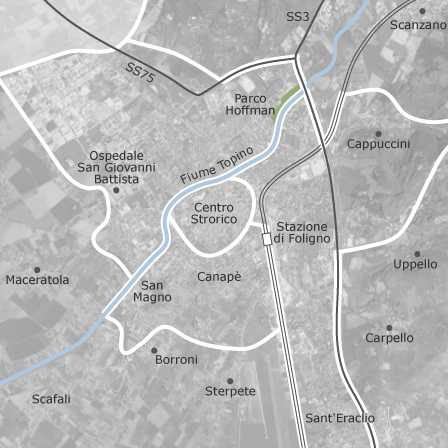 Mappa di Foligno, Perugia: comuni con annunci di case in vendita ...