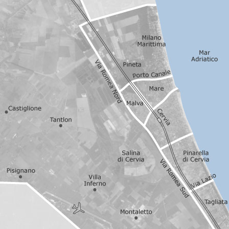 Mappa di Cervia, Ravenna: comuni con annunci di case in vendita ...