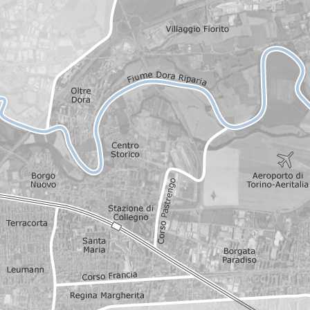 Mappa di Collegno, Torino: comuni con annunci di case in vendita ...